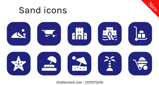 Sand Icon Set 10 Filled Sand Stock Vector (Royalty Free) 1329372650 ...