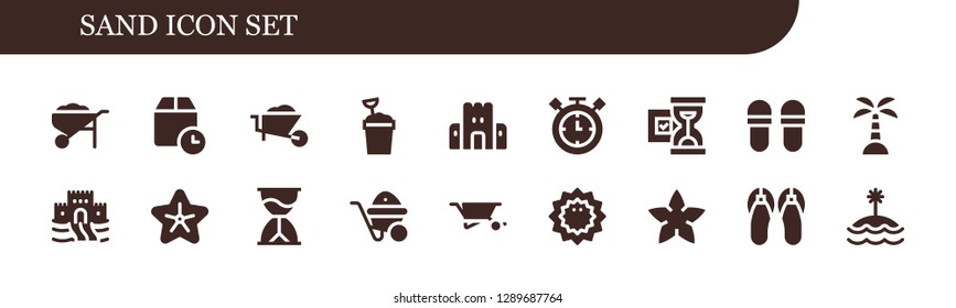 Sand Icon Set 18 Filled Sand Stock Vector (Royalty Free) 1289687764 ...