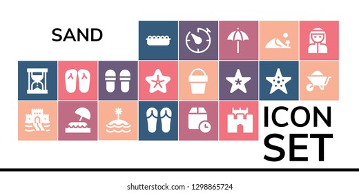Sand Icon Set 19 Filled Sand Stock Vector (Royalty Free) 1298865724