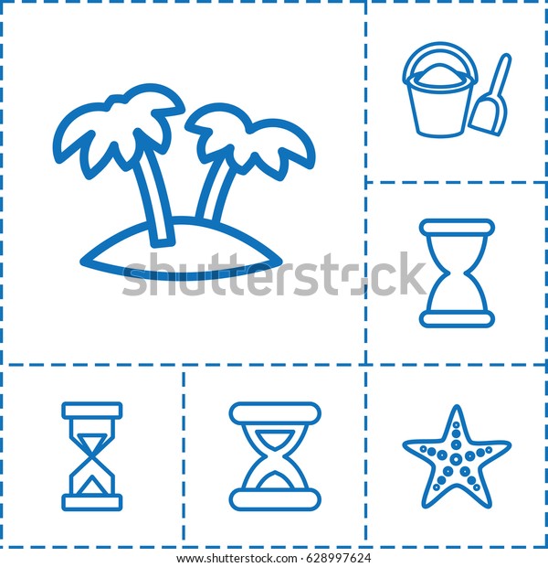 Sand Icon Set 6 Sand Outline Stock Vector (Royalty Free) 628997624 ...
