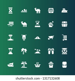 Sand Icon Set Collection 25 Filled Stock Vector (Royalty Free ...