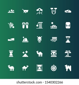 Sand Icon Set Collection 25 Filled Stock Vector (Royalty Free ...