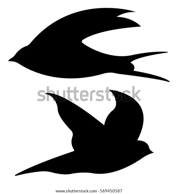 Sand Martin Silhouettes Stock Vector (Royalty Free) 569450587
