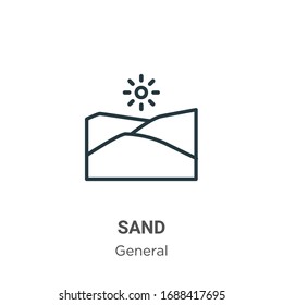 Sand Outline Vector Icon Thin Line Stock Vector (Royalty Free ...