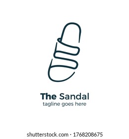 Sandal Logo Design Vector Illustration Stock Vector (Royalty Free ...