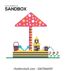 Sandbox Art Icon Sandbox Classic Background Stock Vector (Royalty Free ...