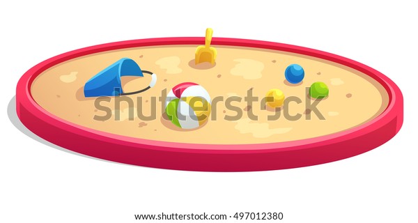 Sandbox Cartoon Style Vector Art Illustration Stock Vector (Royalty ...