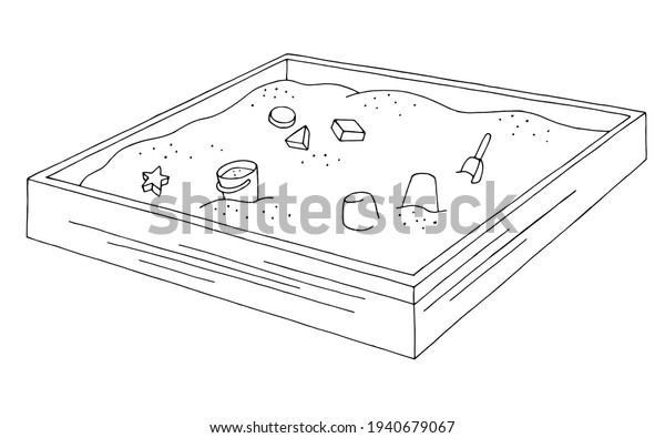 Sandbox Graphic Black White Isolated Sketch Stock Vector (Royalty Free ...