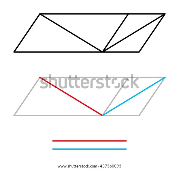 Sander Optical Illusion Sanders Parallelogram Diagonal Stock Vector ...