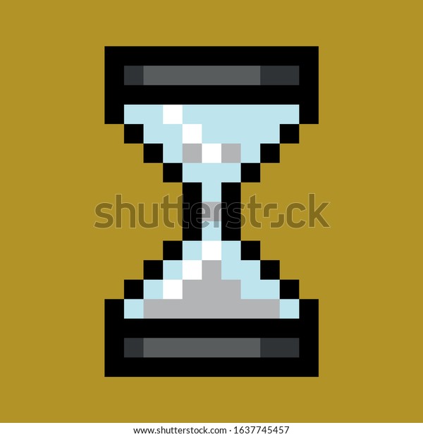 Sandglass Hourglass Vector Pixel Art Design Stock Vector (Royalty Free ...
