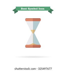Sandclock Mouse Cursor Icon Over Green Stock Vector (Royalty Free ...
