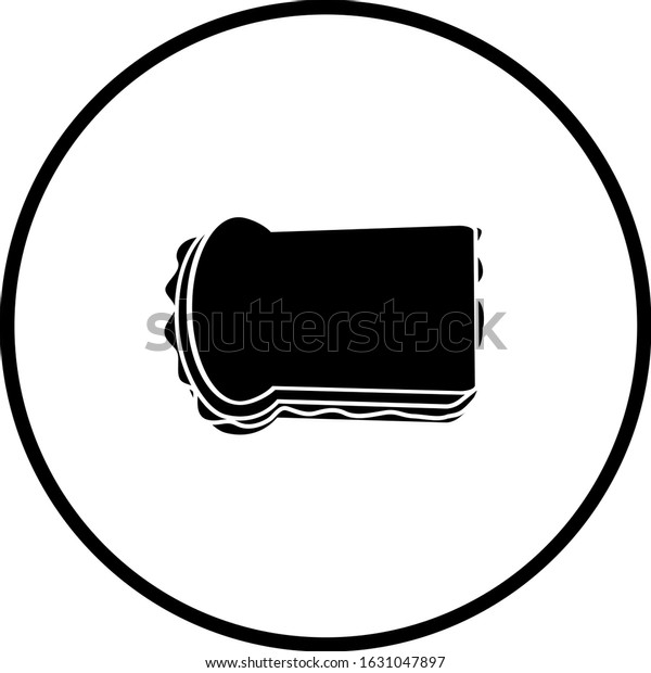 Sandwich Butty Vector Symbol Stock Vector (Royalty Free) 1631047897 ...