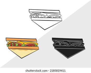 Sandwich Svg Printable Vector Illustration: เวกเตอร์สต็อก (ปลอดค่า ...