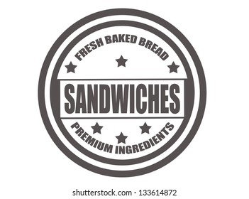Sandwiches Stampvector Illustration Stock Vector (Royalty Free ...