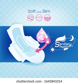Sanitary Napkin Vector Background Template Stock Vector (Royalty Free ...