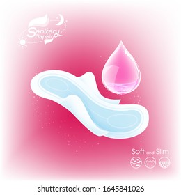 Sanitary Napkin Vector Background Template Stock Vector (Royalty Free ...