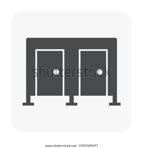 Sanitary Partition Icon Called Sanitary Cubicle Stock Vector (Royalty ...