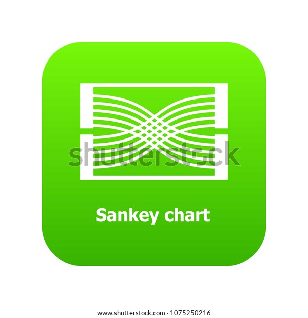 Sankey Chart Icon Green Vector Isolated Stock Vector (Royalty Free ...