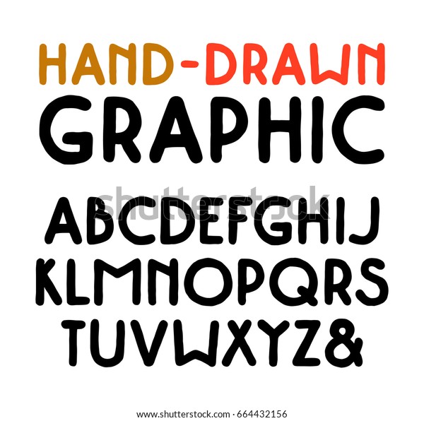 Sanserif Font Rounded Corners Typeface Style Stock Vector (Royalty Free ...