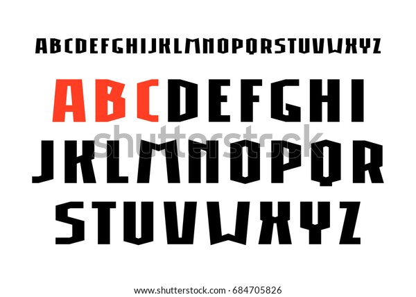Sanserif Font Weightlifting Style Bold Face: Vector có sẵn (miễn phí ...