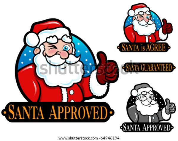 Santa Approved Agree Guaranteed Seal Icon Stock Vector (Royalty Free ...