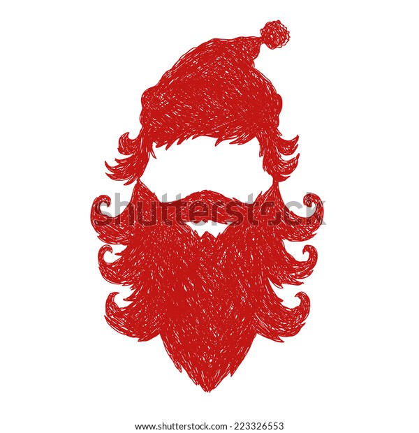 Santa Claus Abstract Isolated On White Stock Vector (Royalty Free ...
