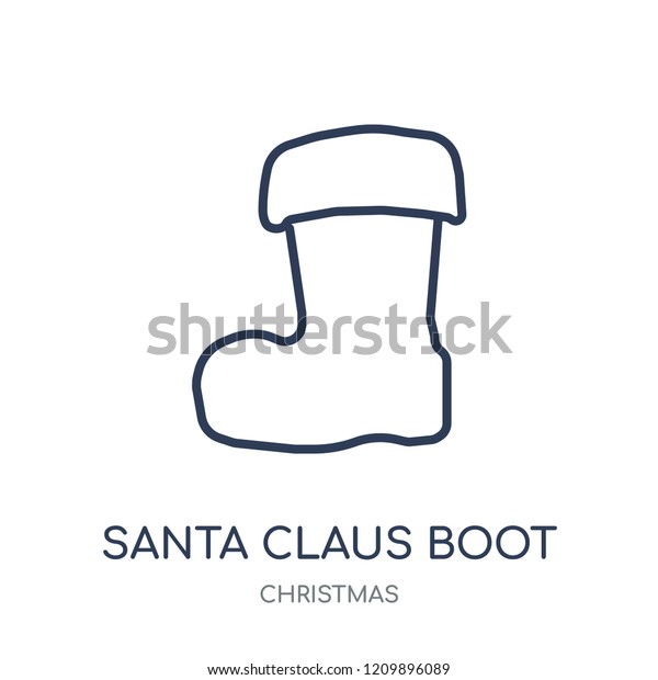 Santa claus boot icon. Santa claus boot linear symbol design from ...
