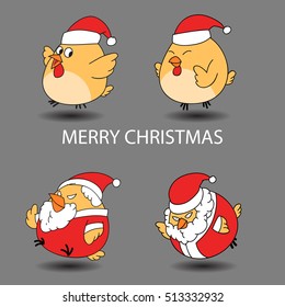 Santa Claus Chicken Stock Vector (Royalty Free) 513332932 | Shutterstock