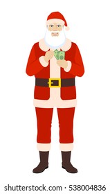 Santa Claus Cash Money Talking On Stock Vector (Royalty Free) 779601124