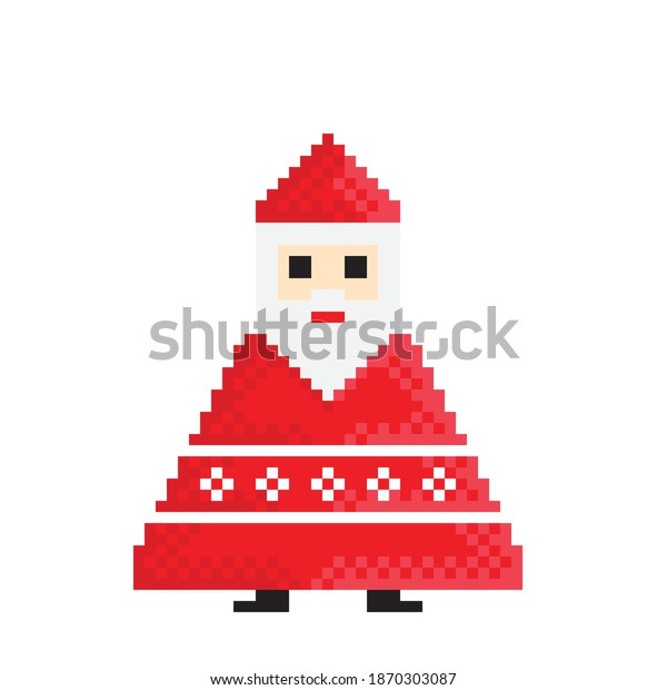 Santa Claus Pixel Art Vector Picture Stock Vector (Royalty Free ...