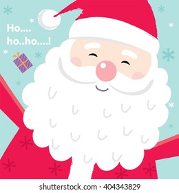 Santa Claus Smiley Face Stock Vector (Royalty Free) 404343829 ...