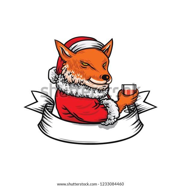 Santa Claus Wolf Vector Illustration Stock Vector (Royalty Free ...