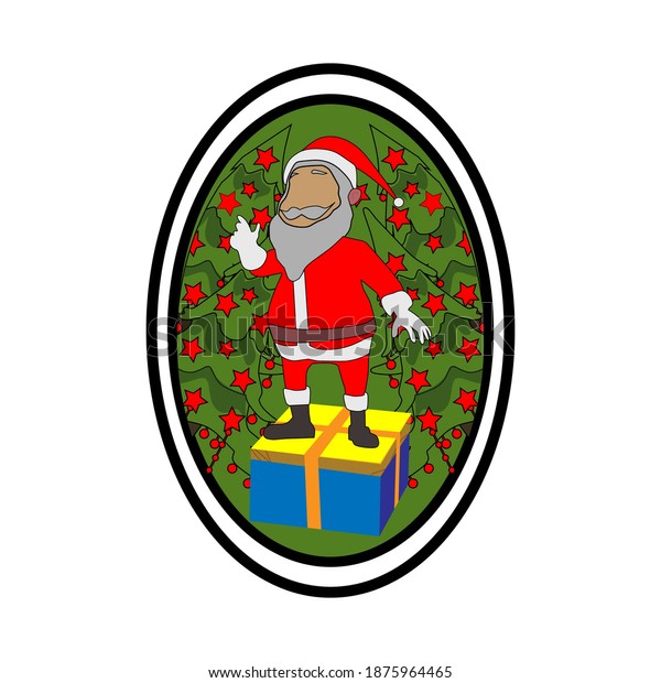 Santa Clause Christmas Design Concept Template Stock Vector (Royalty ...