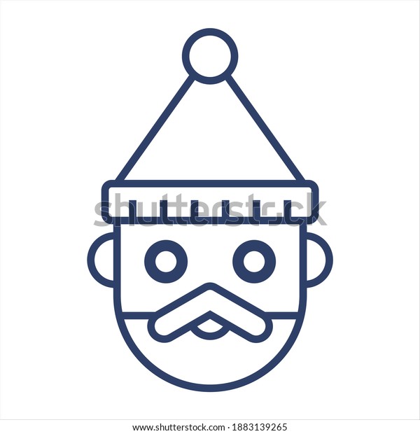 Santa Clause Icon Modern Style Christmas Stock Vector (Royalty Free ...