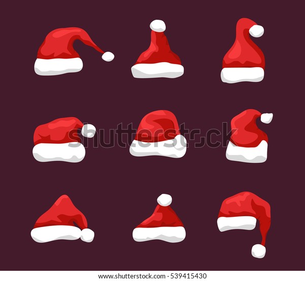 Santa Hat Vector Symbol Illustration Holiday Stock Vector (Royalty Free ...