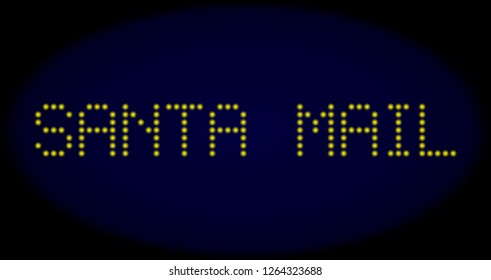 Santa Mail Caption Led Style Round Stock Vector (Royalty Free ...