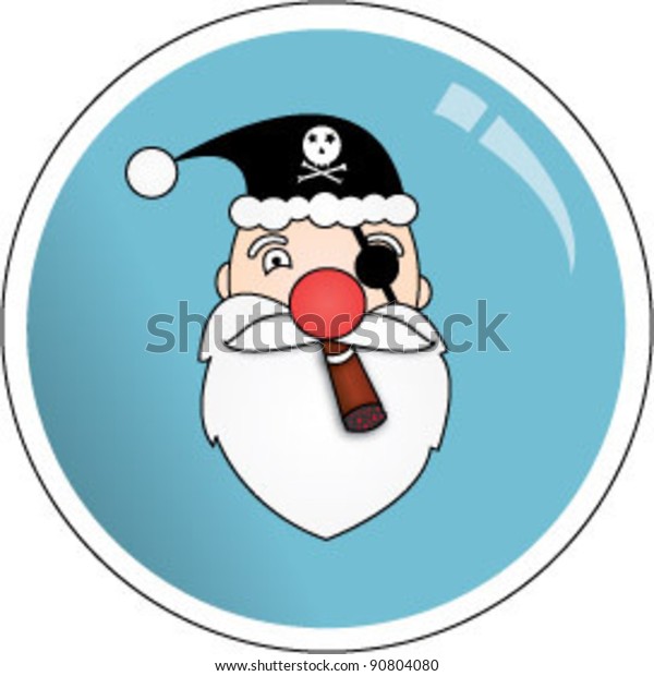 Santa Pirate Stock Vector (Royalty Free) 90804080 | Shutterstock