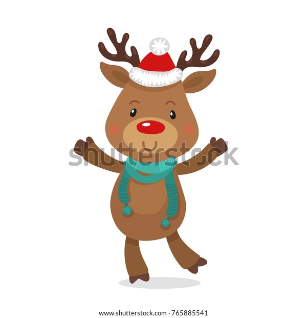 Santa S Reindeer Rudolph Vector Illustrations Stock Vector (Royalty ...