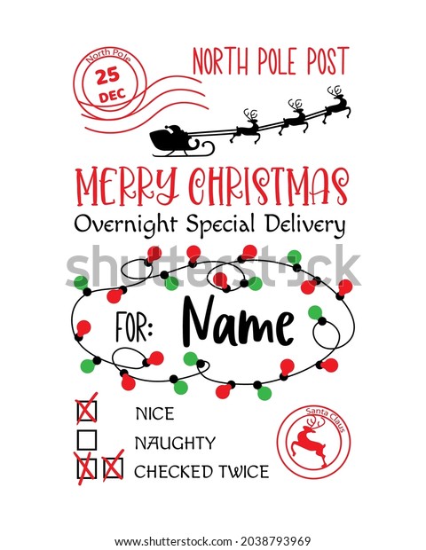 Santa Sack Template Crafting Christmas Decoration Stock Vector (Royalty ...