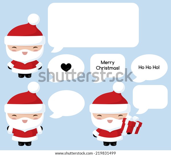 Santa Speech Bubbles Your Messages Stock Vector (Royalty Free ...