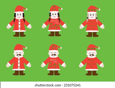 Santa Suits Different Suits Styles Guys: vetor stock (livre de direitos ...