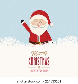 Santa Wave Merry Christmas Stock Vector (Royalty Free) 214533151 ...