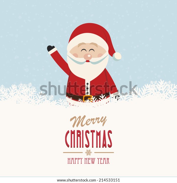 Santa Wave Merry Christmas Stock Vector (Royalty Free) 214533151 ...