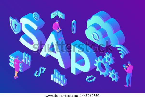 Sap Business Process Automation Software Erp Stock Vector (Royalty Free ...