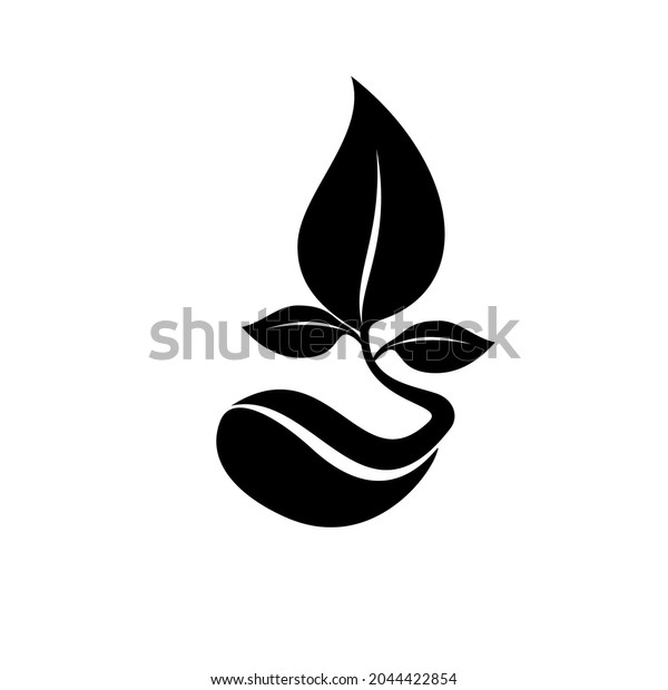 Sapling Seed Growing Symbol Icons Vector Stock Vector (Royalty Free ...