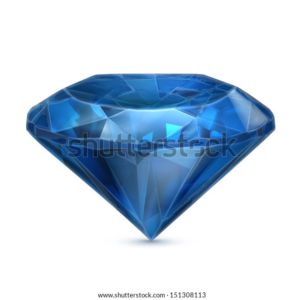 Sapphire Blue Vector Icon Stock Vector (Royalty Free) 151308113