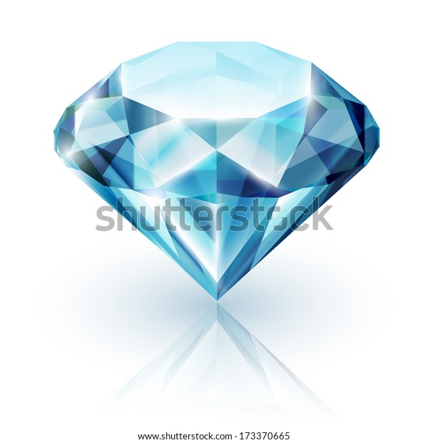 Sapphire On White Background Stock Vector (Royalty Free) 173370665 ...