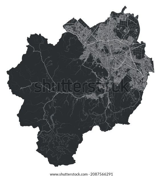 Sapporo City Map Detailed Vector Map Stock Vector (Royalty Free ...