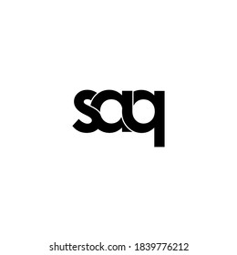 Saq Letter Original Monogram Logo Design Stock Vector (Royalty Free ...
