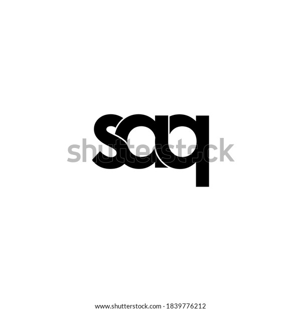Saq Letter Original Monogram Logo Design Stock Vector (Royalty Free ...